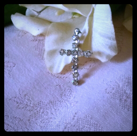 Jewelry | Vintage Rhinestone Cross Pendant | Poshmark
